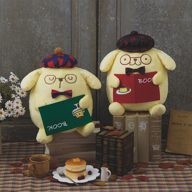 Pompompurin Autumn Book Reading BIG Plush